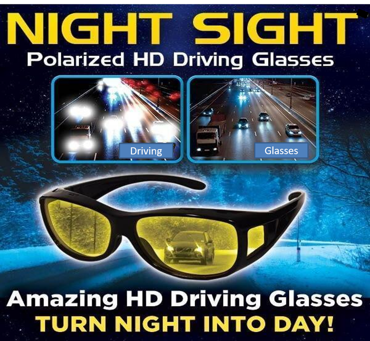NIGHT VISION ANTI-GLARE DRIVING GLASSES - BUY 1 GET 1 FREE – The Active ...